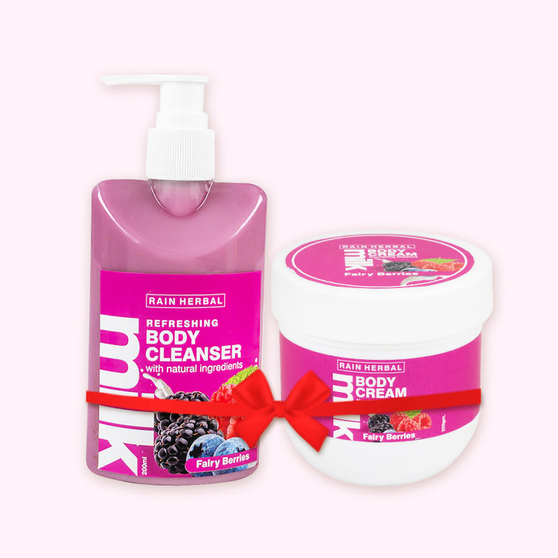 Fairy Berries Milk | COMBO of Body Cleanser & Cream – RAIN HERBAL